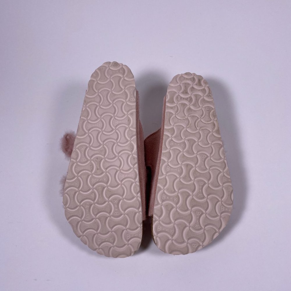 Birkenstock Pink Suede 'Arizona Shearling' Sandals - Gem